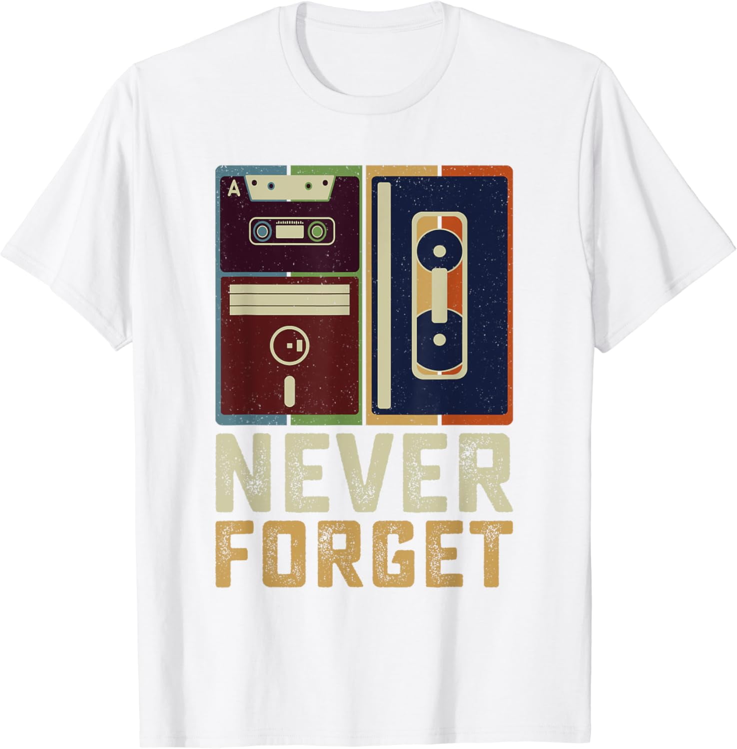 Never Forget Retro Vintage Cool 80s 90s Funny Geeky Nerdy T-Shirt ...