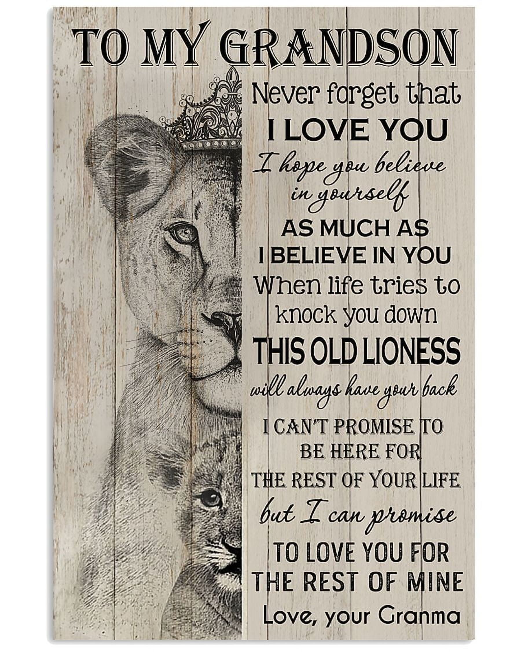 Never Forget That I Love You Quote Gift For Grandson From Granma ...
