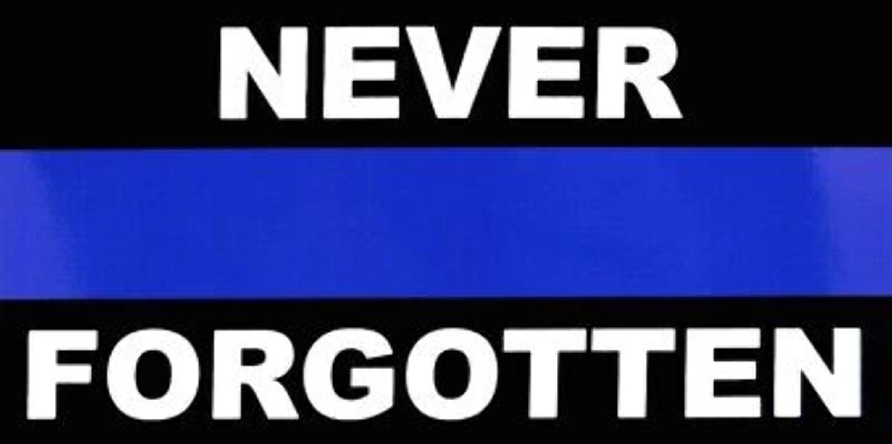 Never Forgotten Thin Blue Line Vinyl Decal Bumper Sticker - Walmart.com