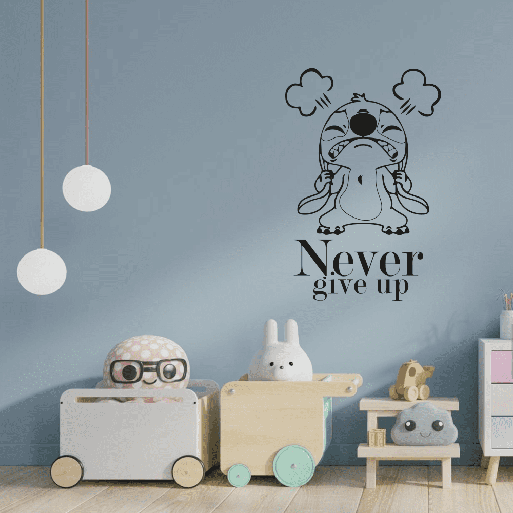 Never Give Up Quote Lilo and Stitch Cute Stitch Drawing Character ...