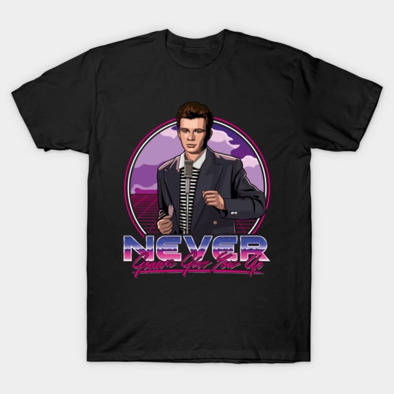 Never Gonna Give You Up Funny Rick Roll Meme Graphic - Breathable ...