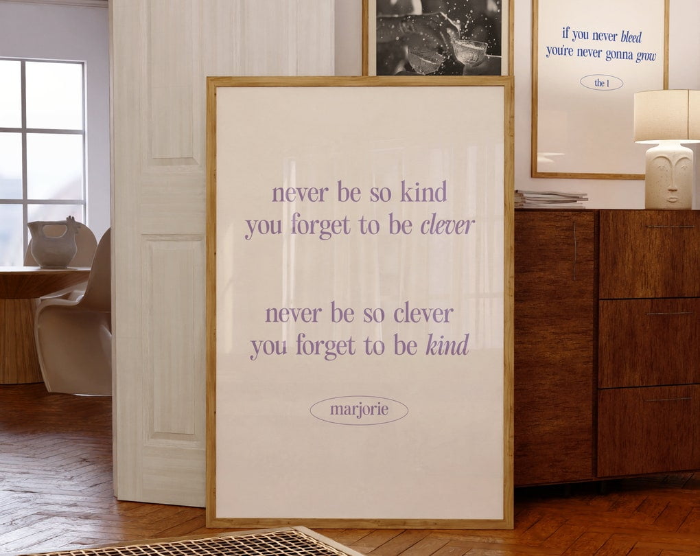 Never Be So Kind Clever Digital Print Music Wall Art Aesthetic Prints ...