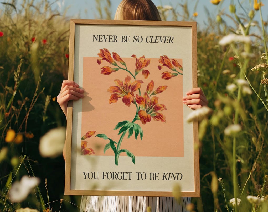 Never Be So Kind You Forget To Be Clever Digital Print Music Wall Art ...