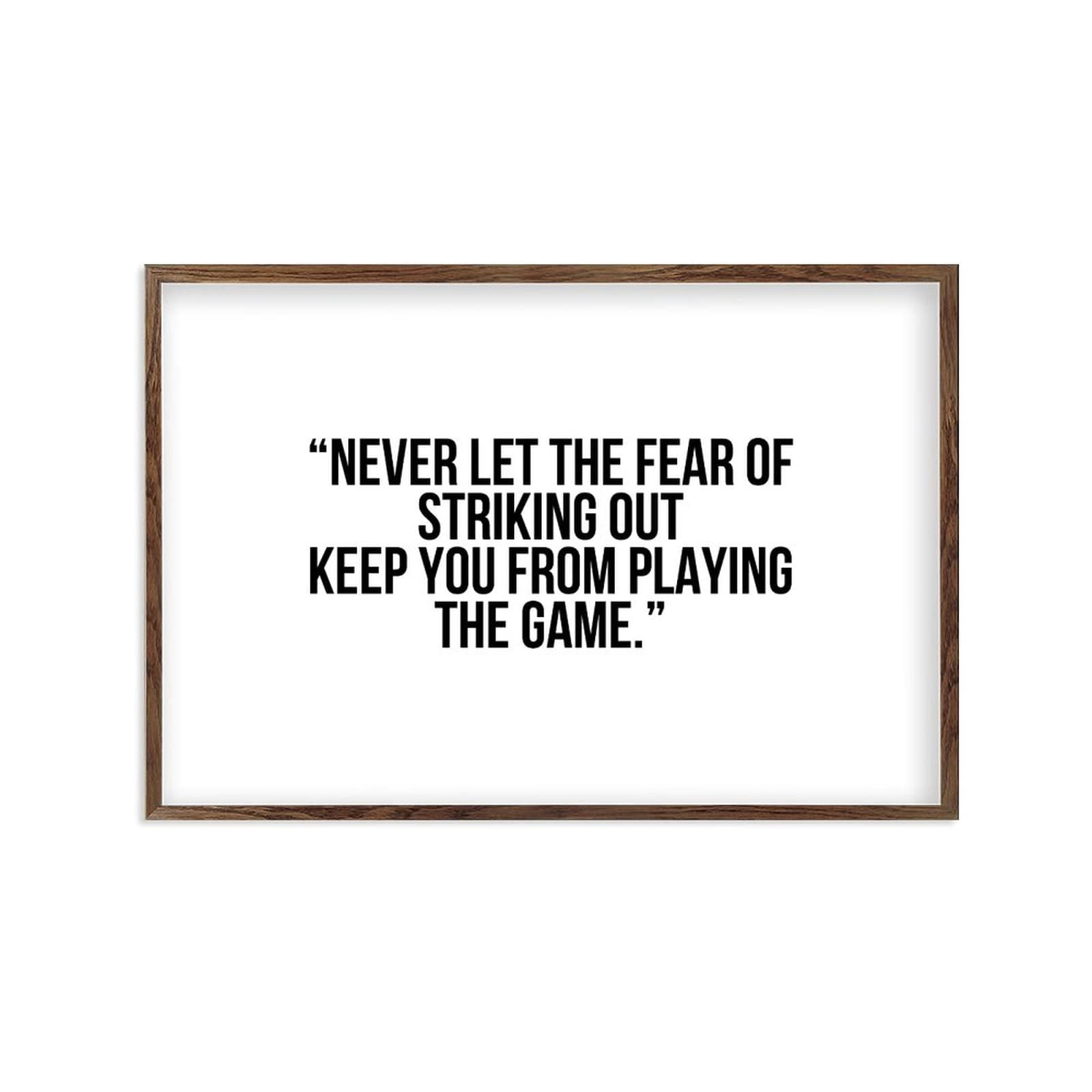 Never Let The Fear of Striking Out Metal Sign, Vintage Funny Farmhouse ...