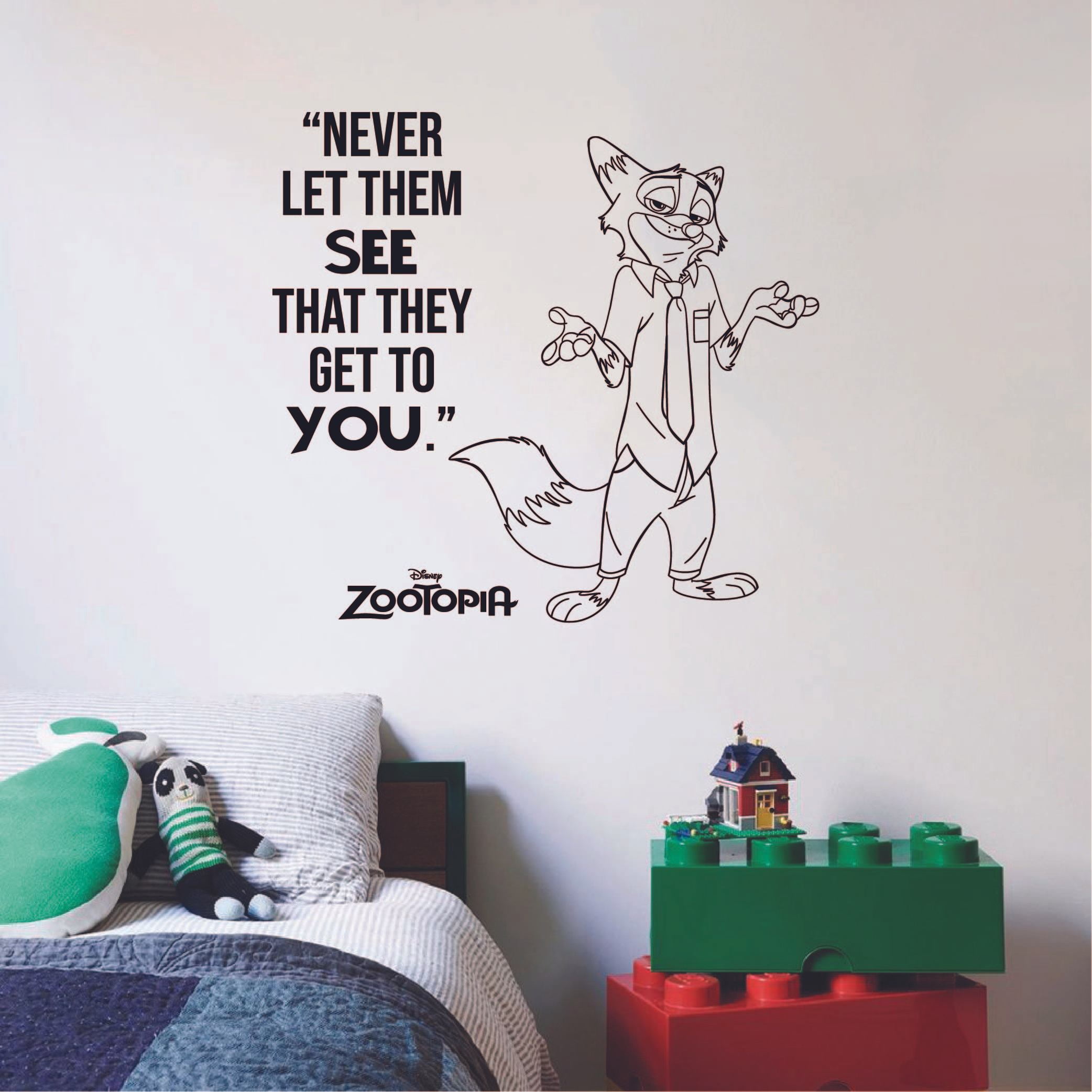 Never Let Them See Quote Zootopia Cartoon Quotes Wall Sticker Art Decal ...