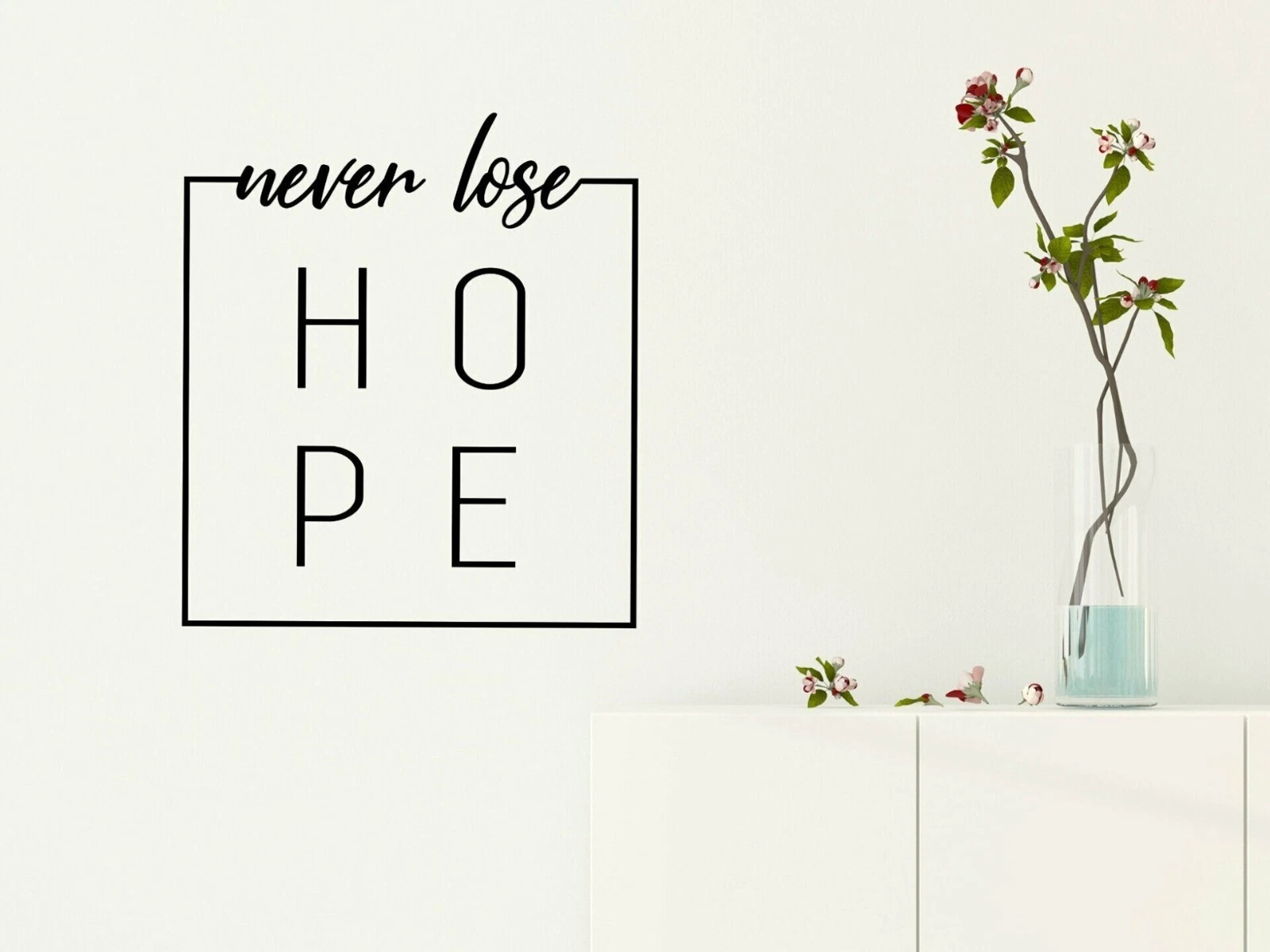 Never Lose Hope Motivational Wall Art Decal Quote Words Home Decor ...