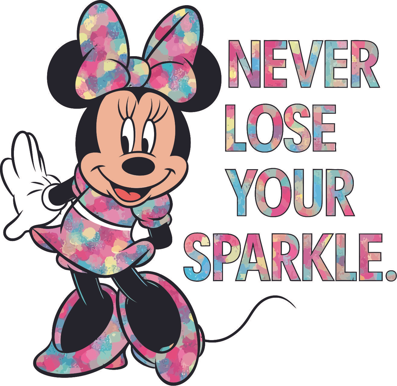 Never Lose Your Sparkle Girly Mouse Fun Mantra Cartoon Character ...