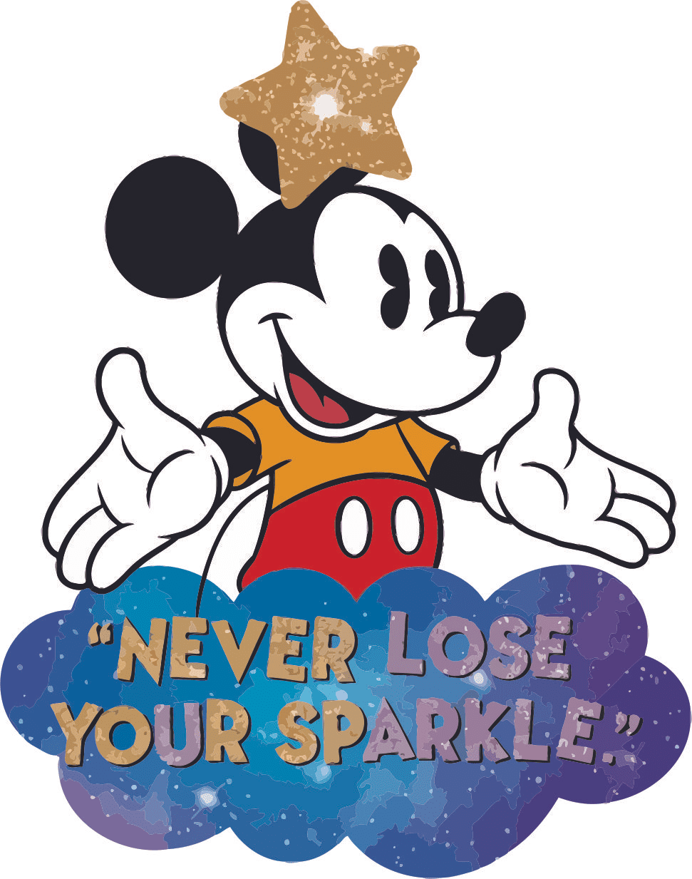 Never Lose Your Sparkle Mouse Boy Fun Mantra Cartoon Character ...