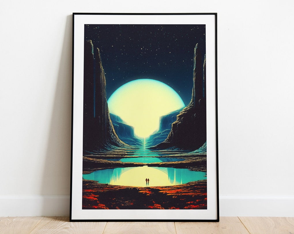 Never Lost With You Sci-Fi Poster Space Art Retro Futurism Astronaut ...