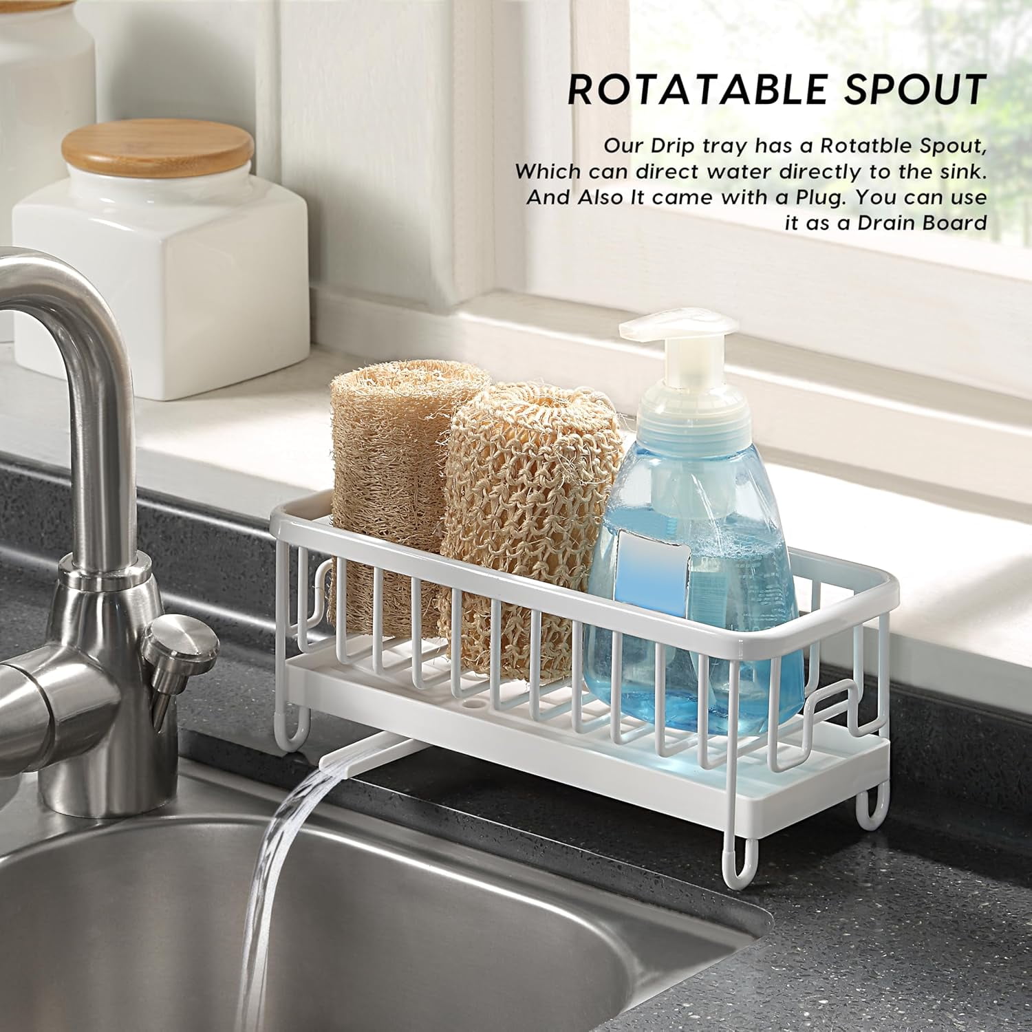 Never Rust Aluminum Utensil, Sink Cleaning Tools Holder for Kitchen ...