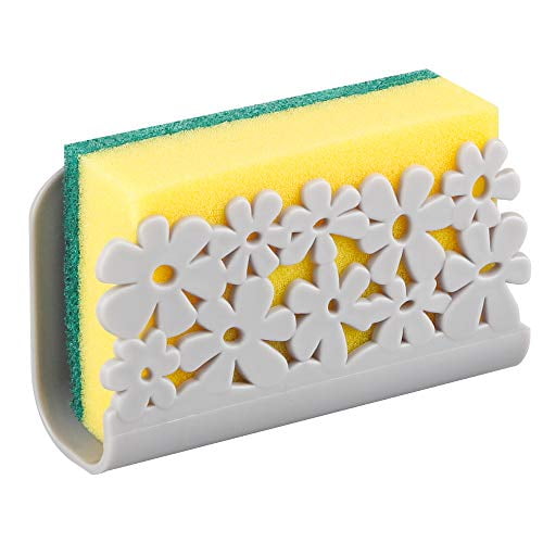 Never Rust Plastic Sponge Holder, Tomorotec Sink Caddy Sink Suction ...