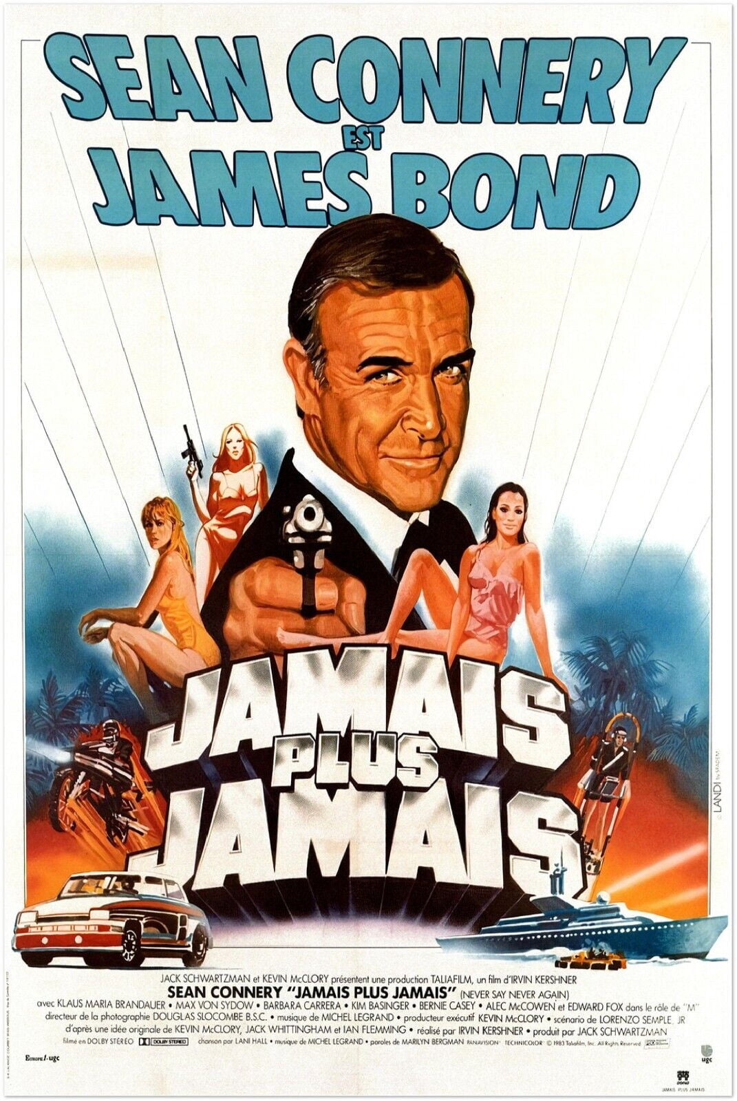 Never Say Never Again- James Bond 007 Movie Poster - Sean Connery ...