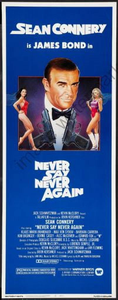 Never Say Never Again Movie Poster Insert 14Inx36In #01 Multi-Color ...