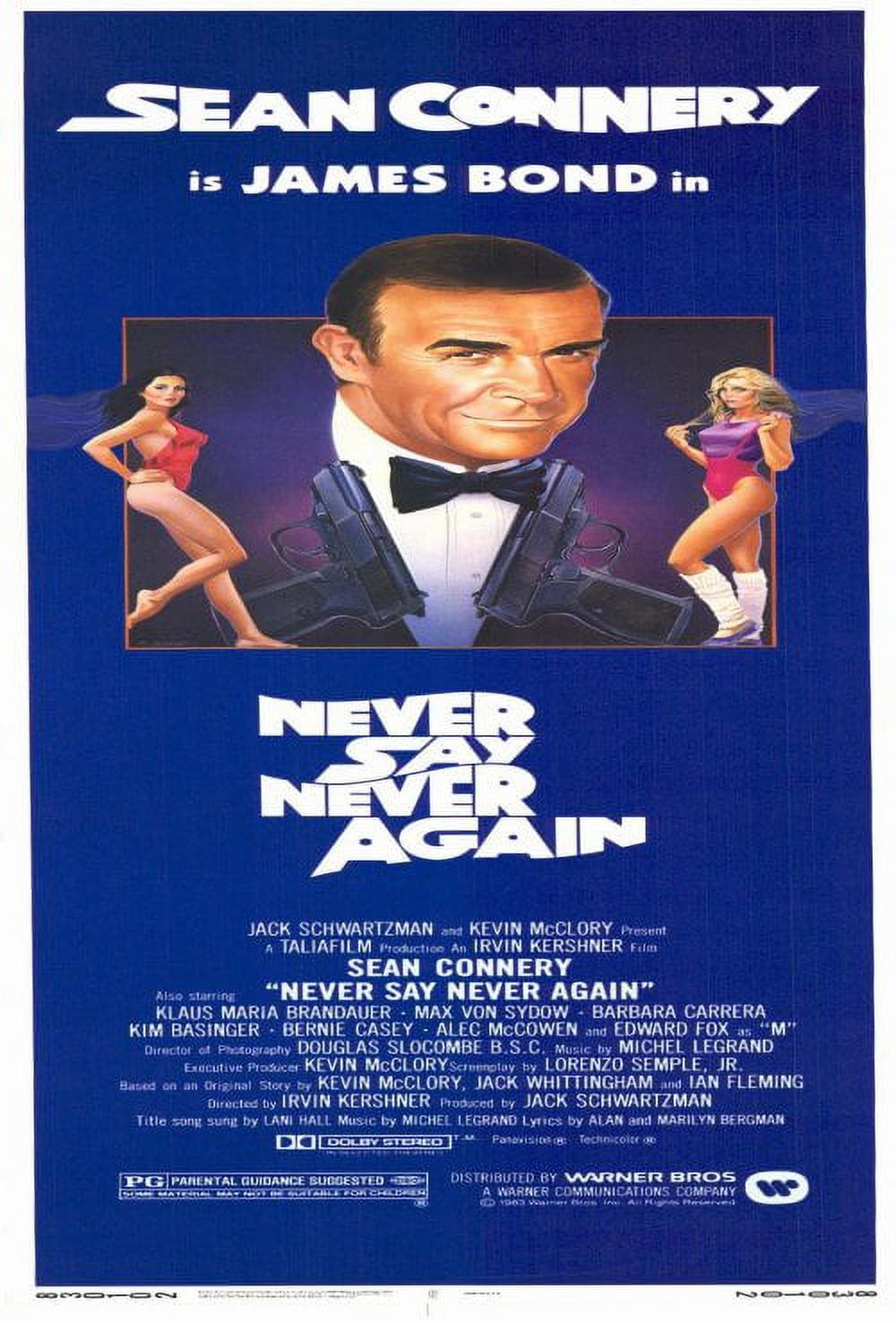 Never Say Never Again - movie POSTER (Style D) (11" x 17") (1983 ...
