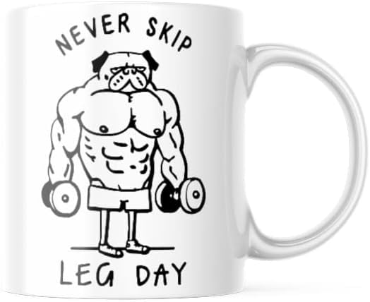Never Skip Leg Day Coffee Mug Funny Gym Meme Mug Workout Cute Love Gift ...
