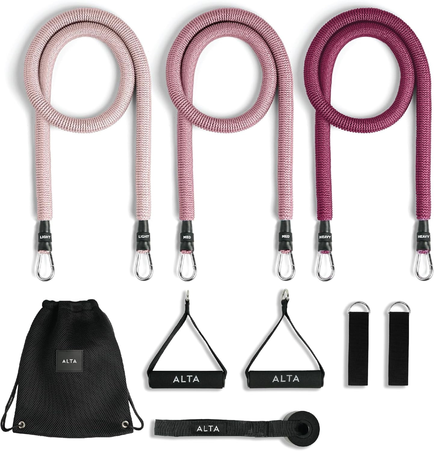 'Never-Snap' Exercise Bands with Handles for Women - Full Kit ...