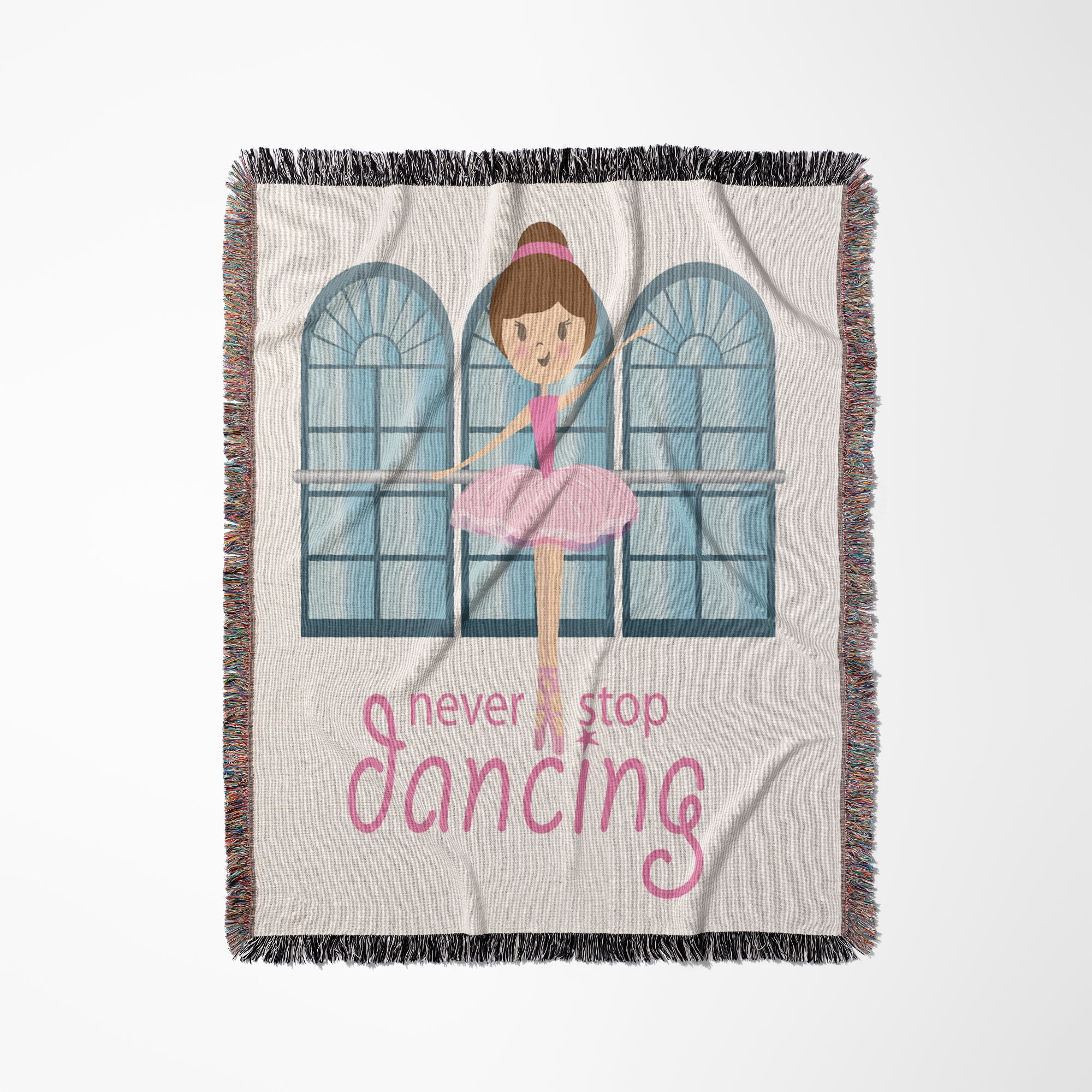 Never Stop Dancing With Cute Ballerina And Pink Tutu In The Studio ...