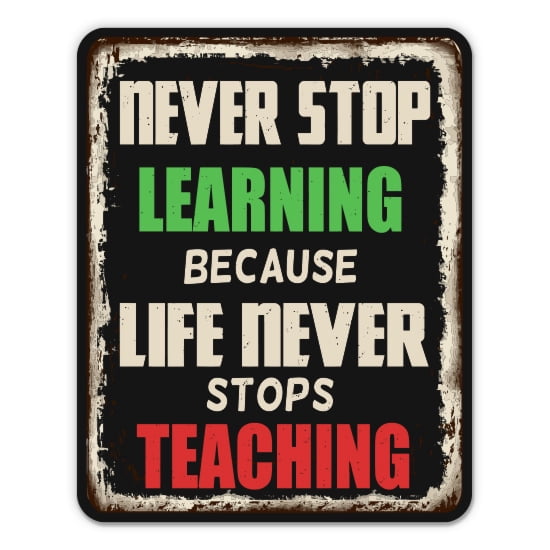 Never Stop Learning Because Life Never Stops Teaching - 5" Vinyl ...