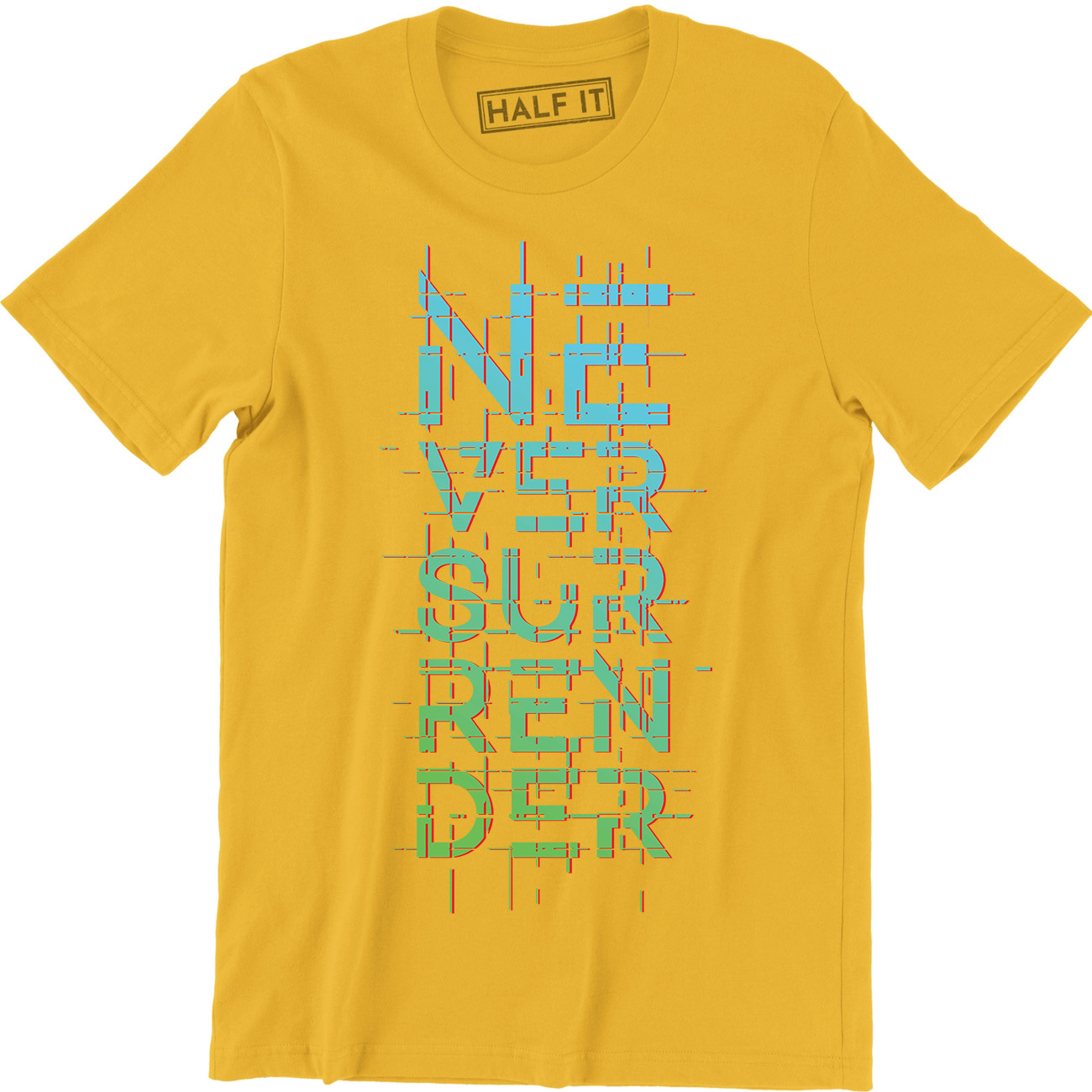 Never Surrender Typography - Motivational Quotes Men's T-Shirt ...