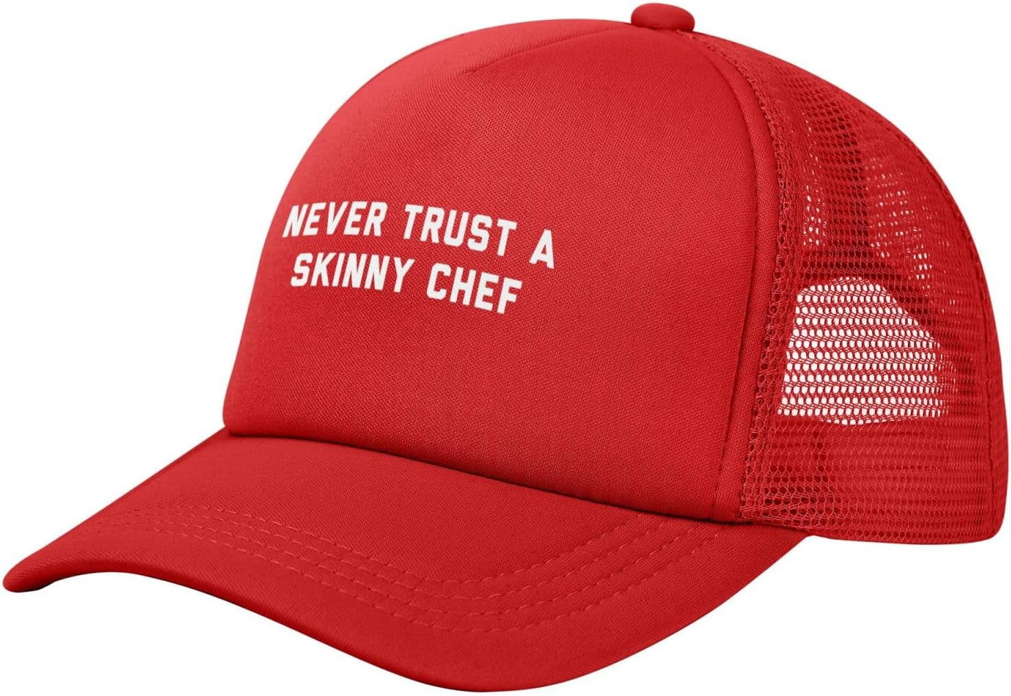 Never Trust A Skinny Cook Hat Mesh Trucker Hat Funny Baseball Cap Men ...