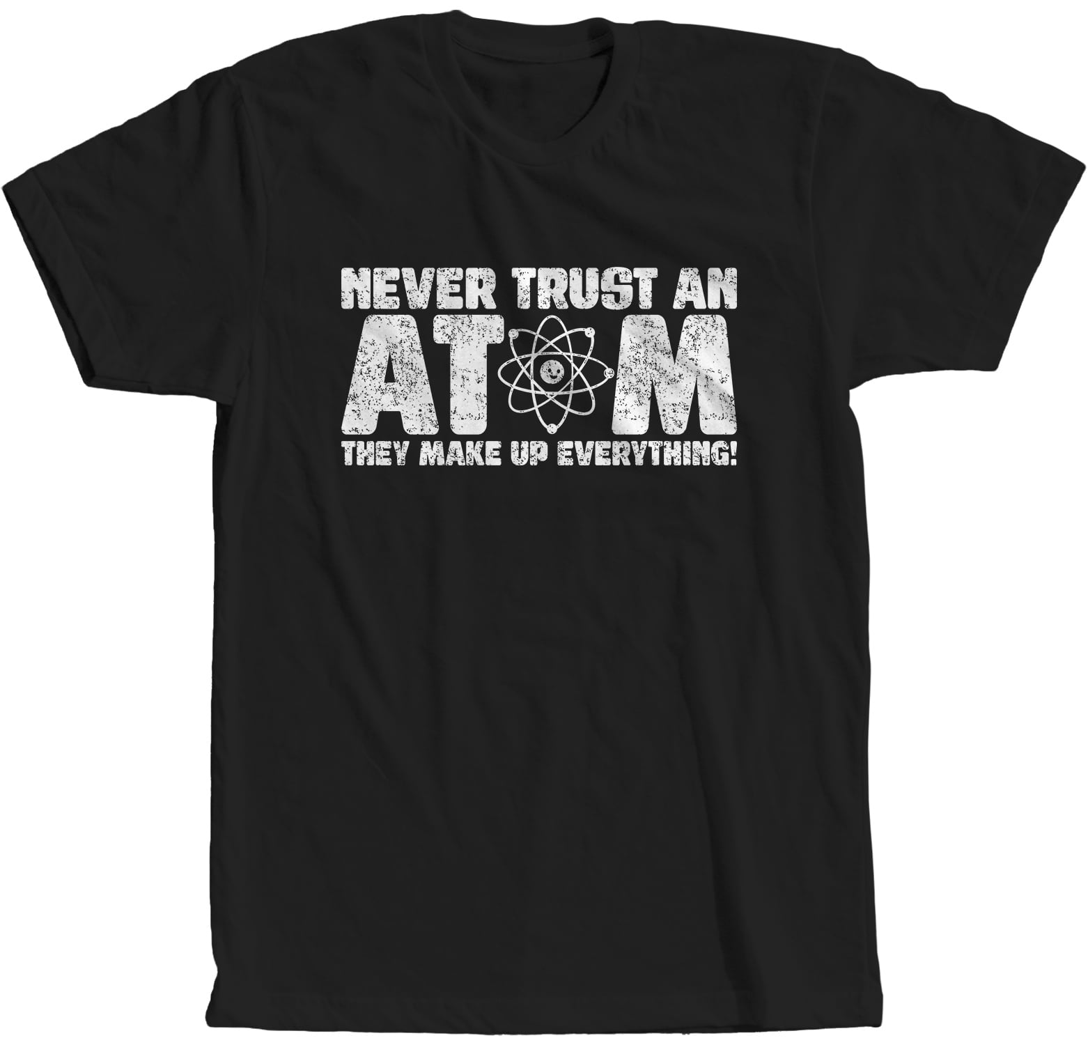 Never Trust an Atom T-Shirt Big Bang Science Tee Vintage Black ...
