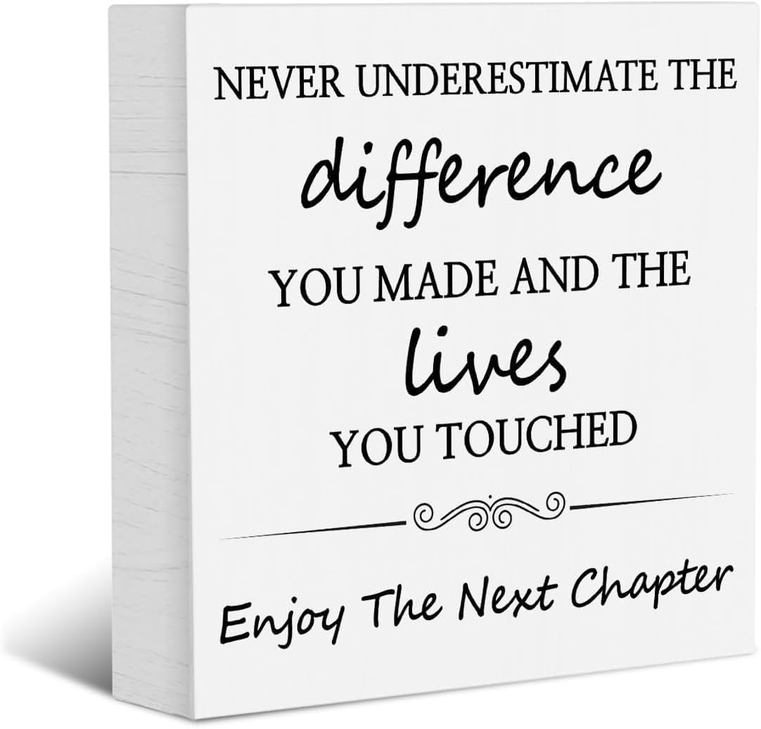 Never Underestimate The Difference Wood Box Sign Block Plaque ...