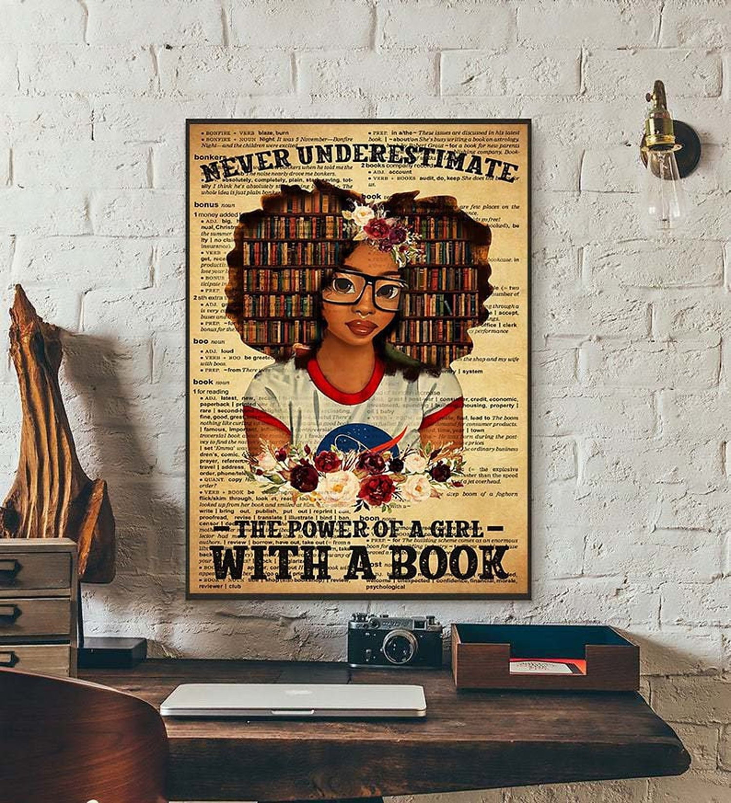 Never Underestimate The Power Of A Girl With A Book Black Queen Girl ...
