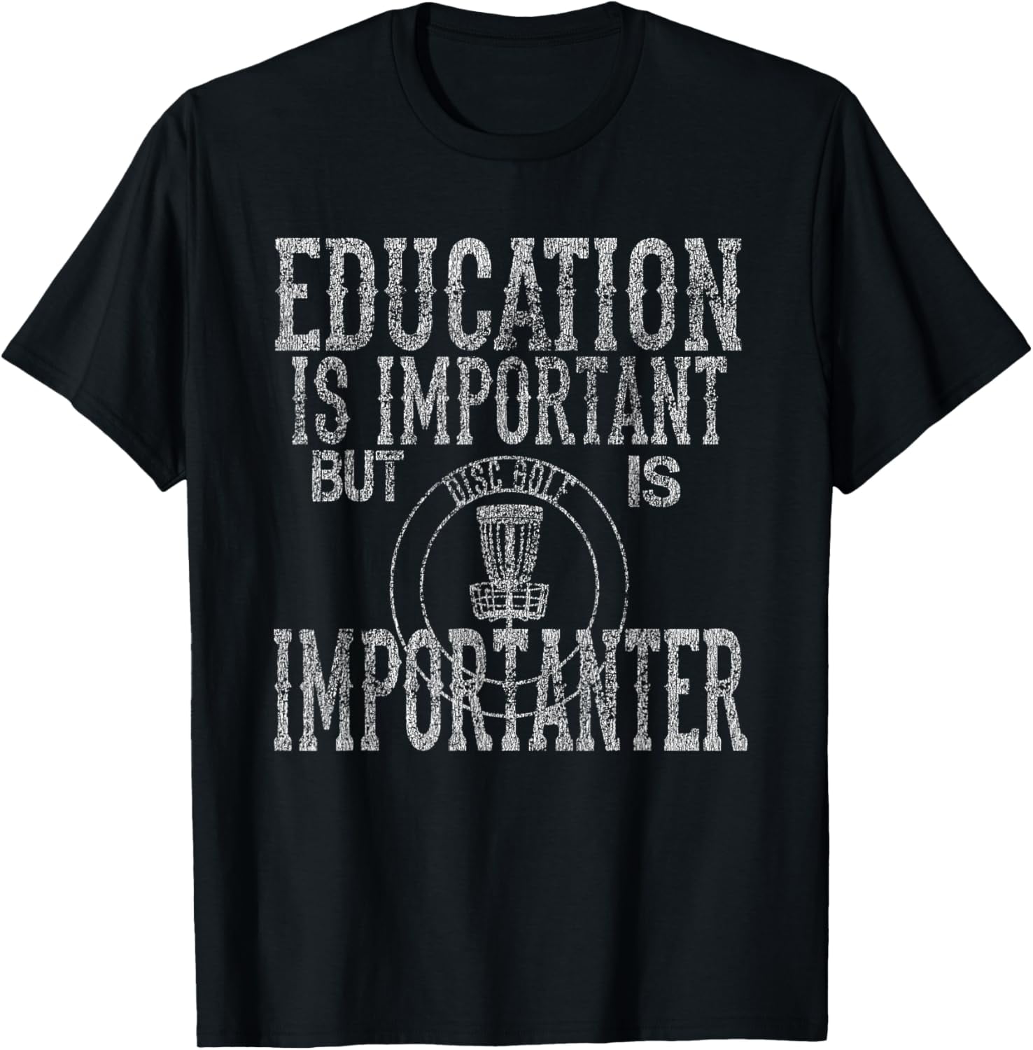 Never Underestimate an Old Man Disc Golf Distressed T-Shirt - Walmart.com