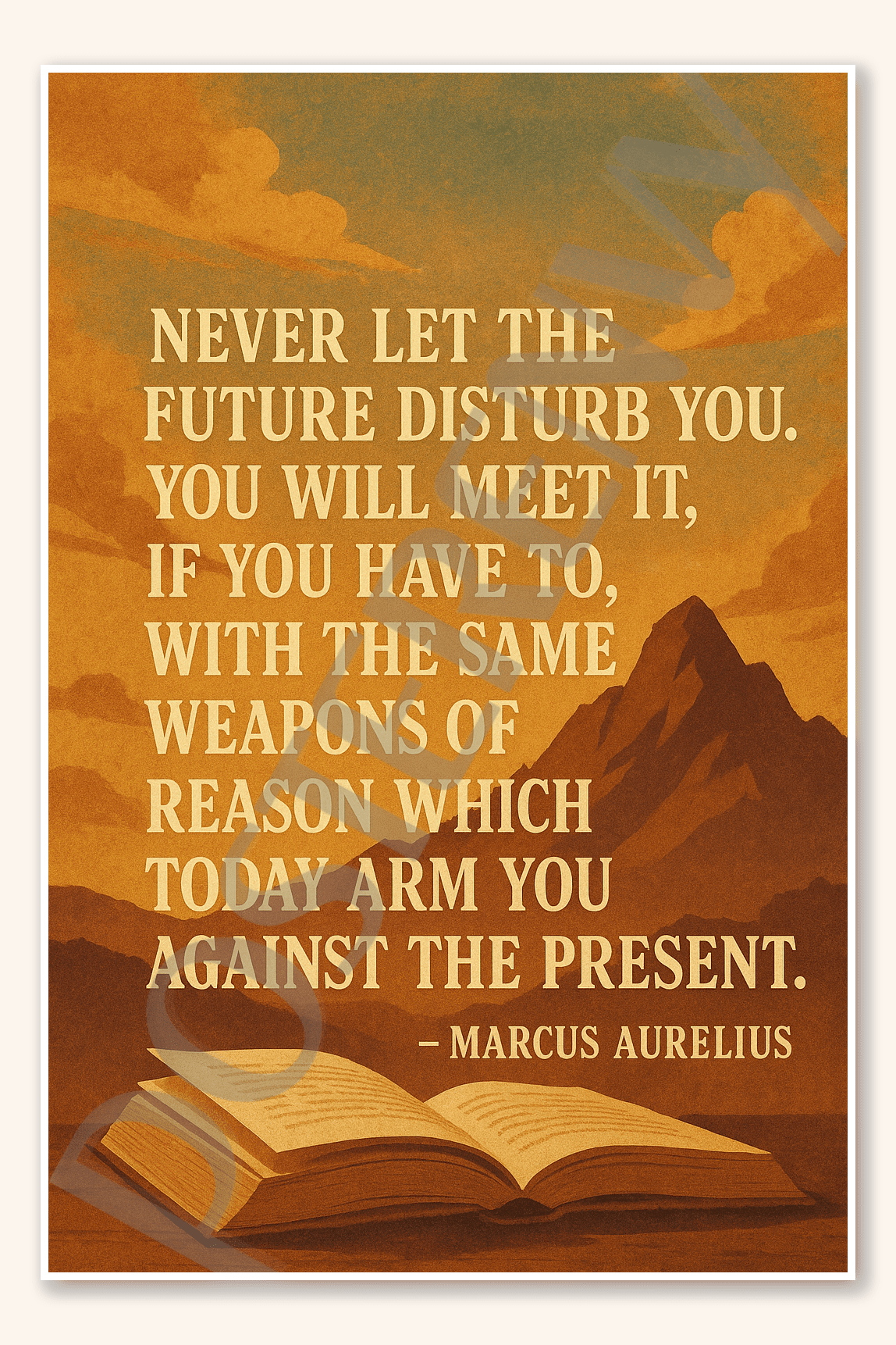 Never let the future disturb you You will meet it if have to with the ...