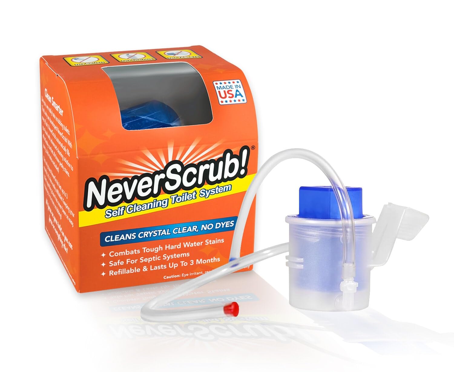 NeverScrub! Self Cleaning Toilet System - Automatic Toilet Bowl Cleaner ...