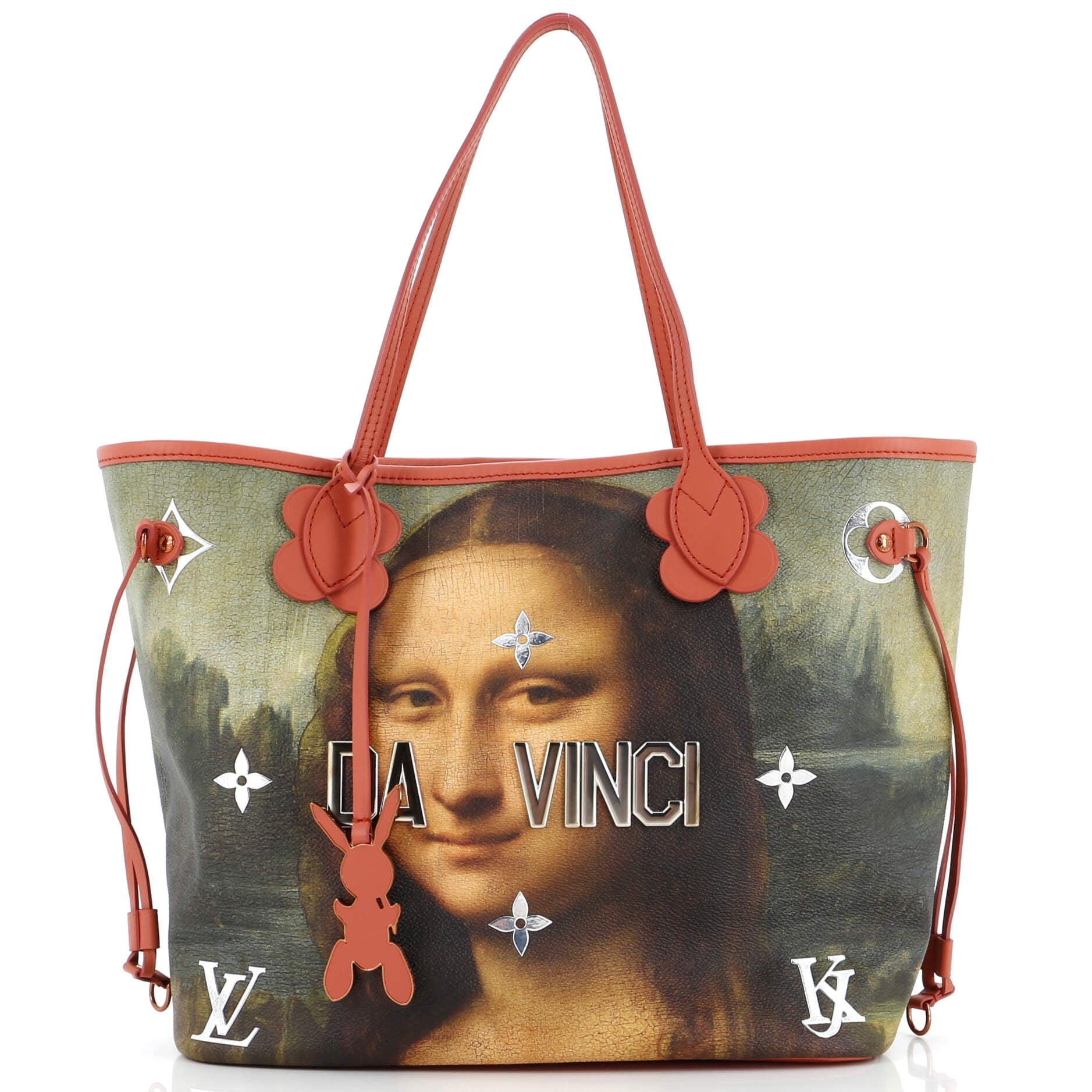 Pre-Owned Neverfull NM Tote Limited Edition Jeff Koons Da Vinci Print ...