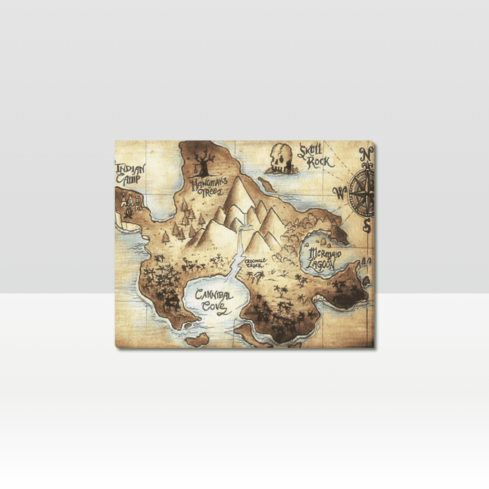 Neverland Map Scrolls Poster Decorative Painting Canvas Wall Art Living Room Posters Bedroom ...