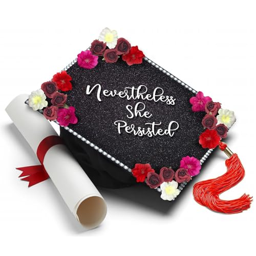 Nevertheless She Persisted Handmade Grad Cap Topper, Grad Cap ...
