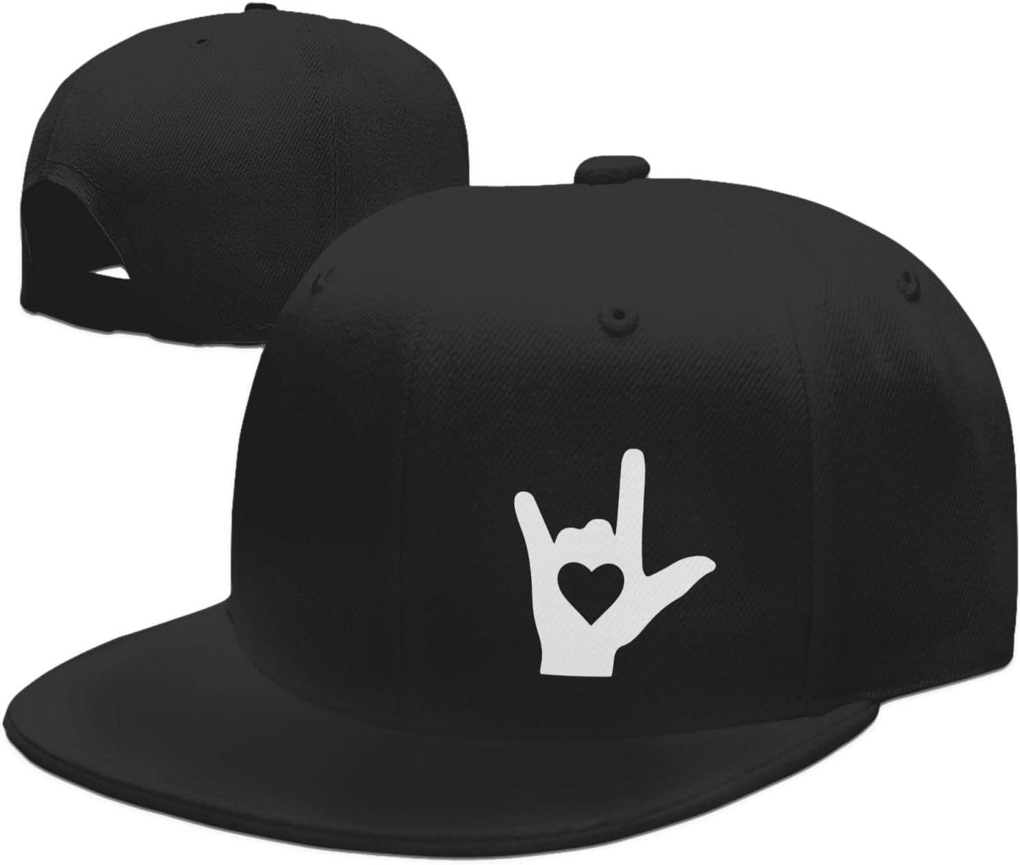 Nevfugo American Sign Language I Love You Hat Flat Brim Dad Hats ...