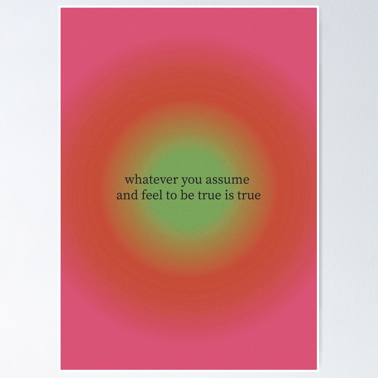 Neville Goddard law of assumption manifestation quote UNFRAMED Poster ...