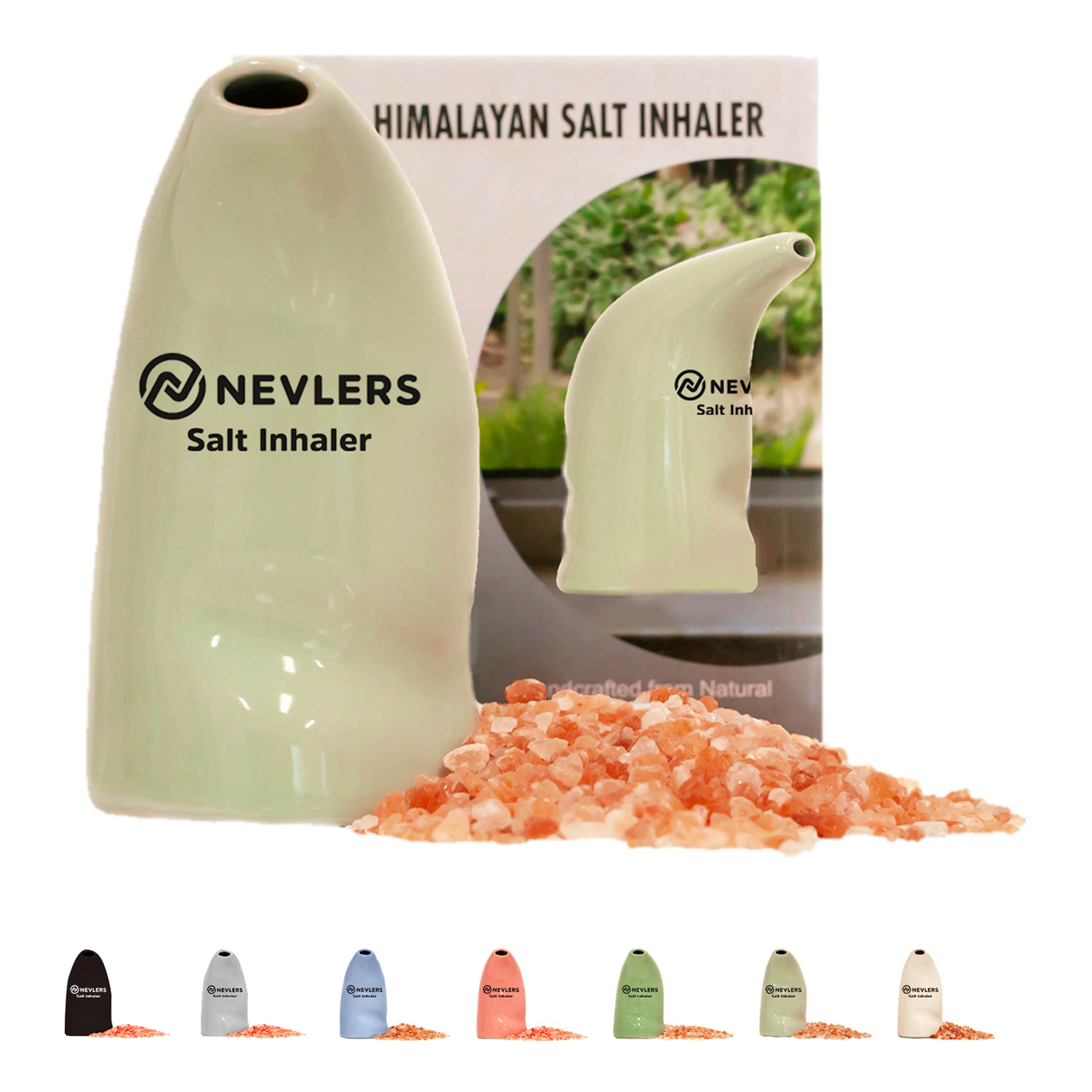 Nevlers Salt Inhaler with Pure Himalayan Pink Salt | Hand Painted ...