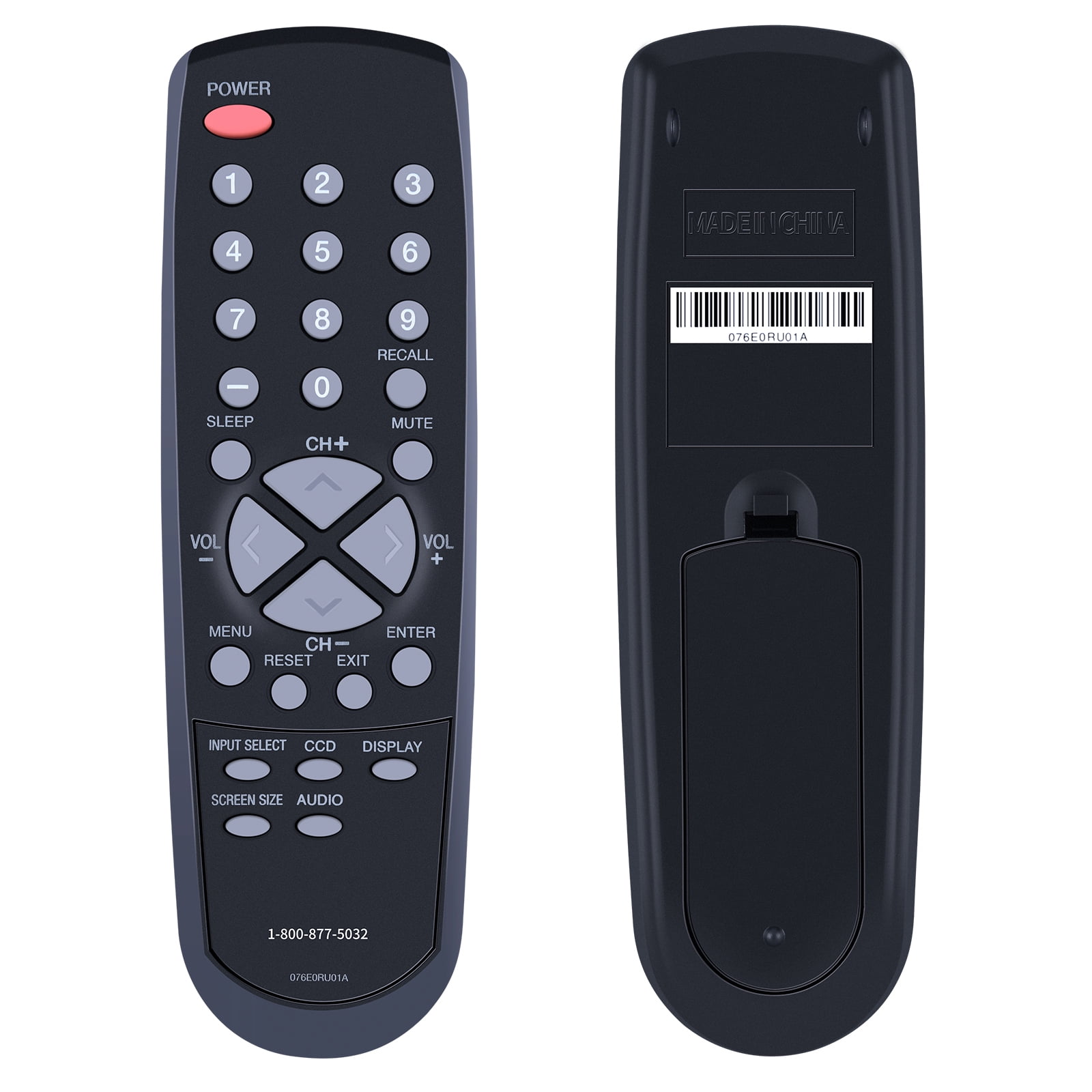 New 076E0RU01A Replacement Remote Control For Sanyo TV 076E0RU011 ...