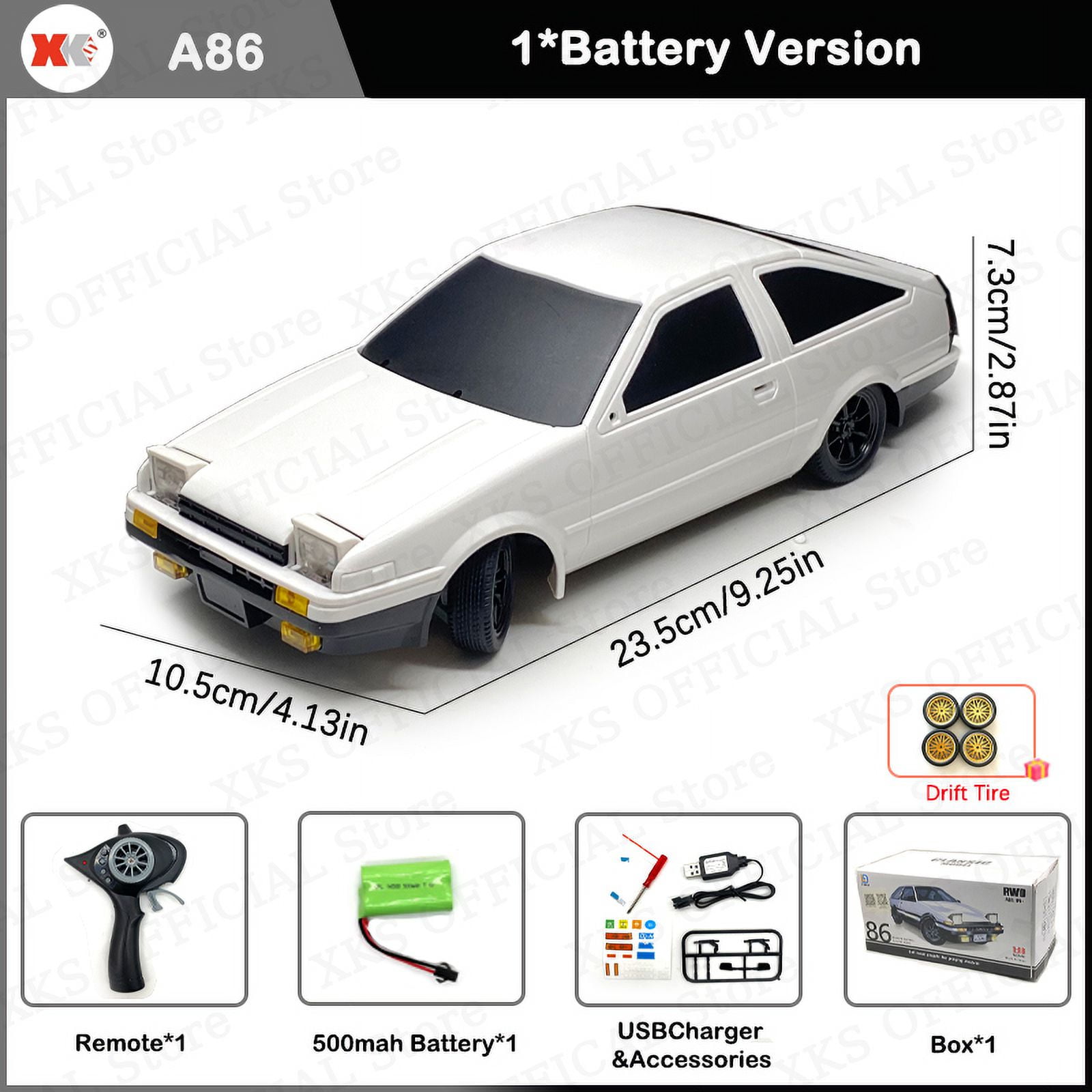 New 1/18 mini rc car ae86 model 2.4ghz remote control rwd on-road led light drift racing ...