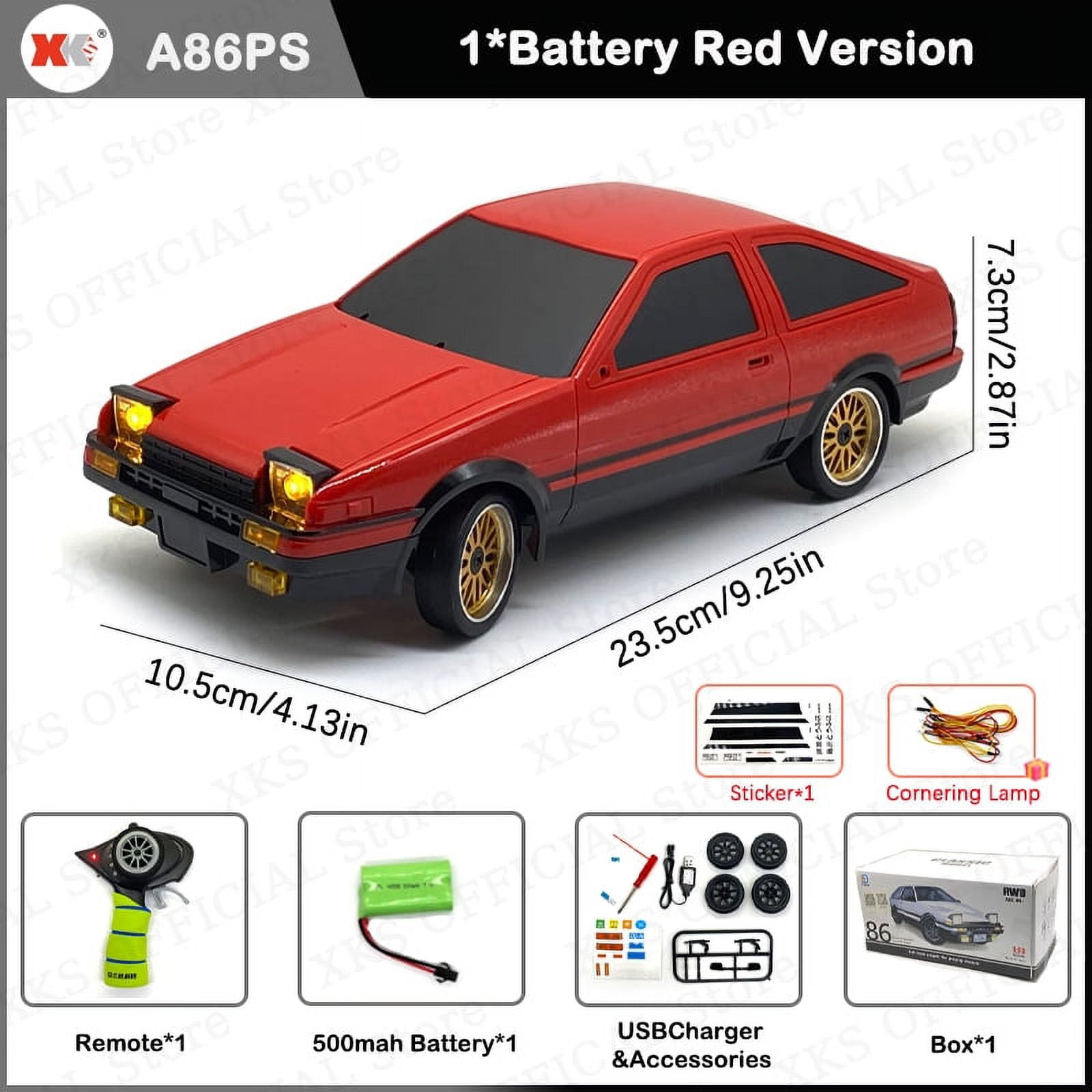 New 1/18 mini rc car ae86 model 2.4ghz remote control rwd on-road led light drift racing ...