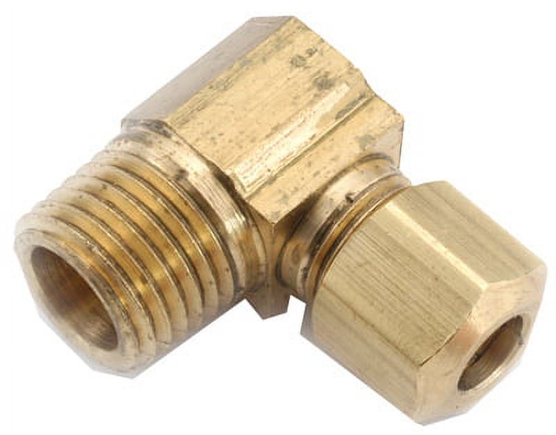 New 1/4" Compression x 3/8" Male Iron Pipe Brass 90 Degree ElbowLead Free - Walmart.com
