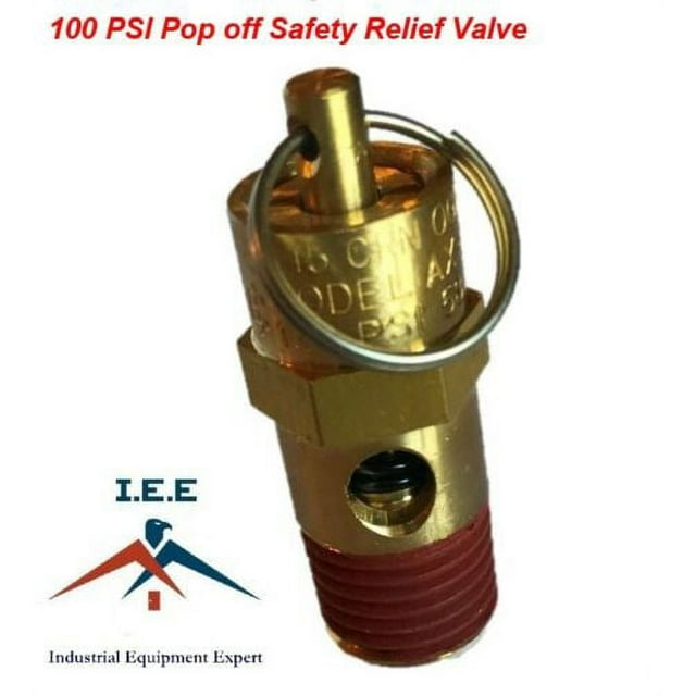 New 1/4" NPT 100 PSI Air Compressor Safety Relief Pressure Valve, Tank ...