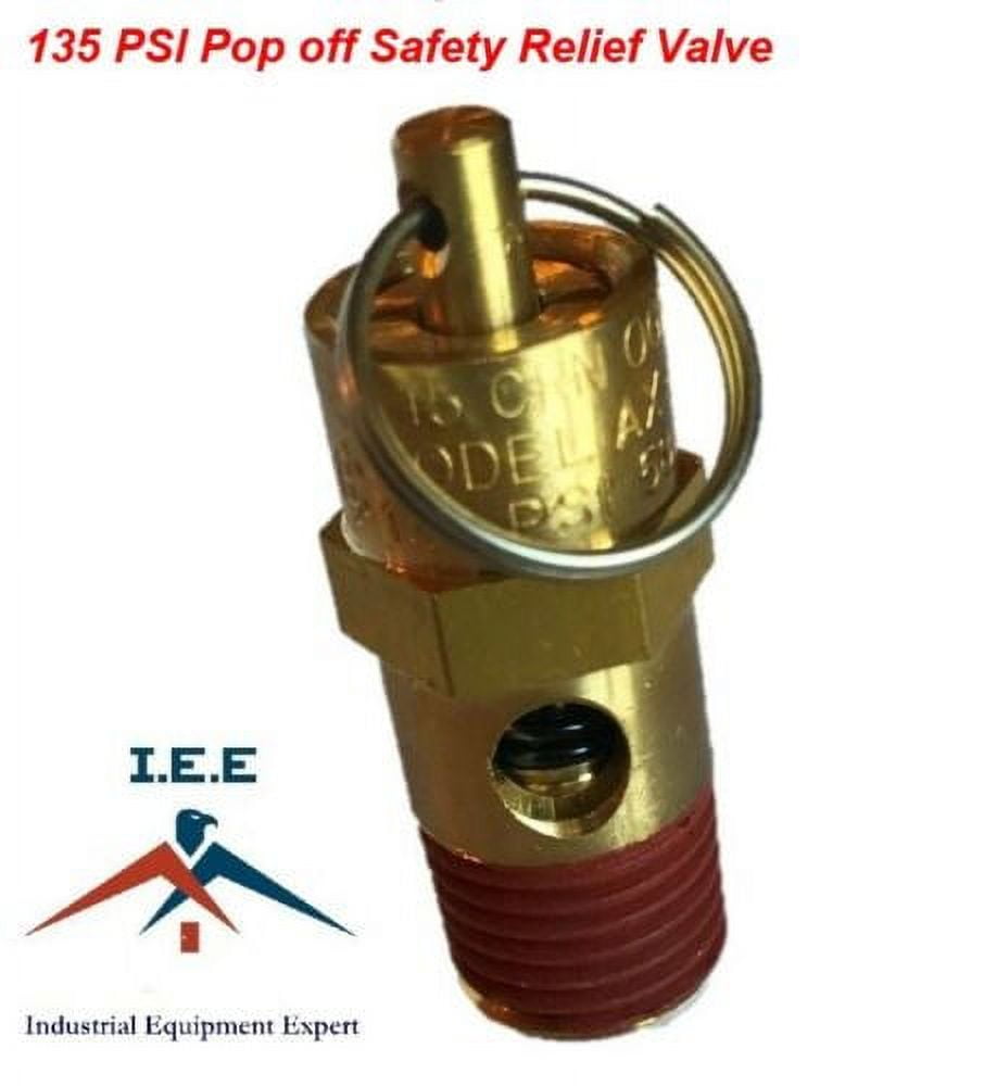 New 1/4" NPT 135 PSI Air Compressor Safety Relief Pressure Valve, Tank ...