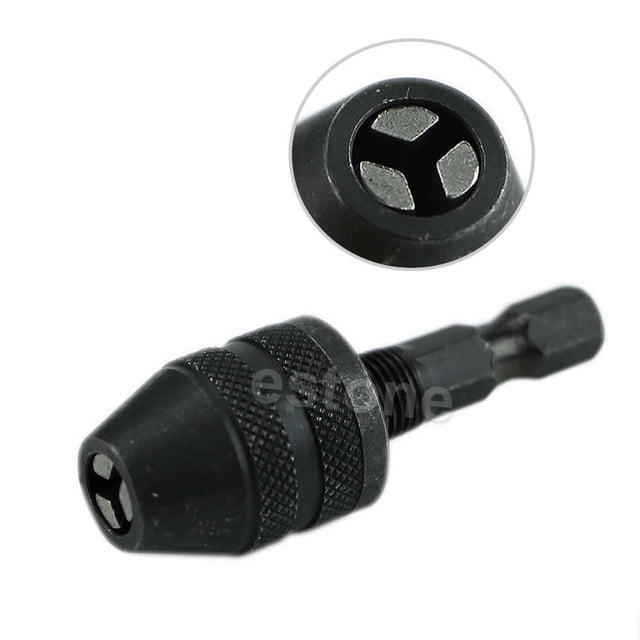 New 1/4 Snap In Hex Shank Keyless Electric Drill Chuck Conversion Clamp ...