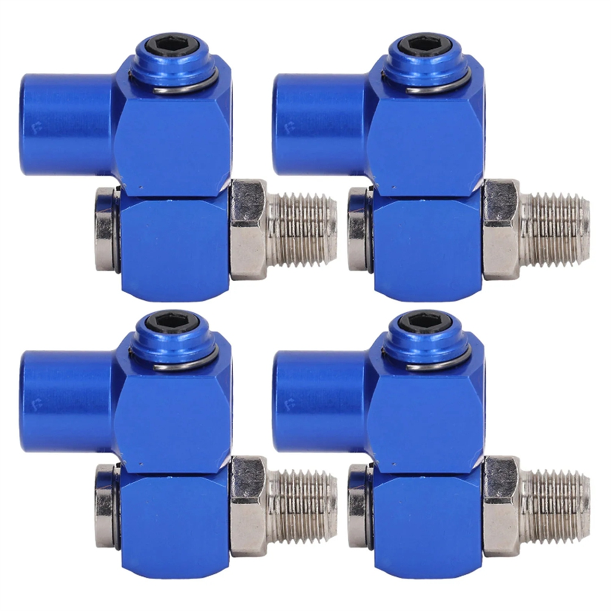 New 1/4in NPT Swiveling Air Fitting Hose Connector 360° Rotating ...