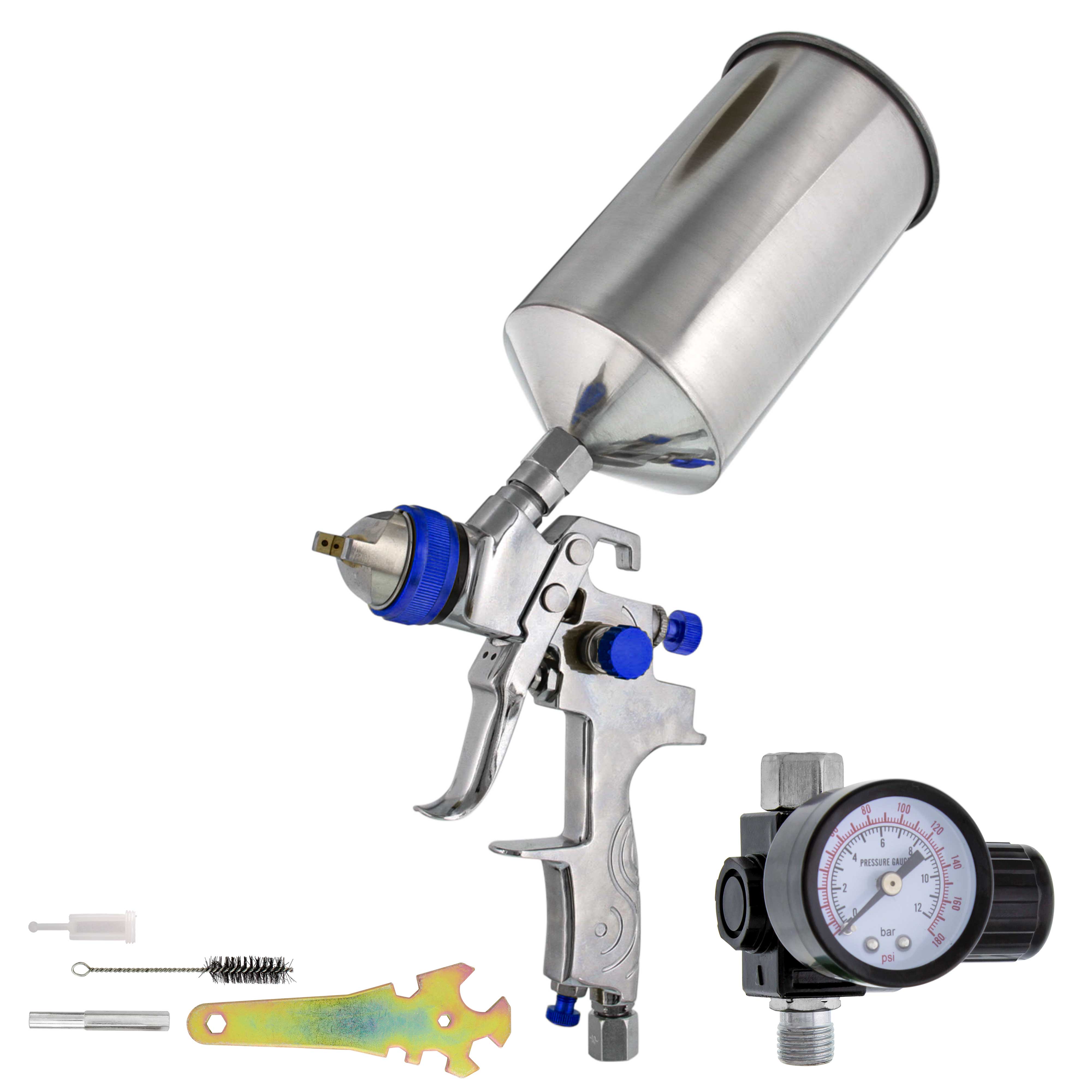 HVLP Paint Spray Gun Gravity Spray Gun 1.3mm With 600CC Paint Tank For ...