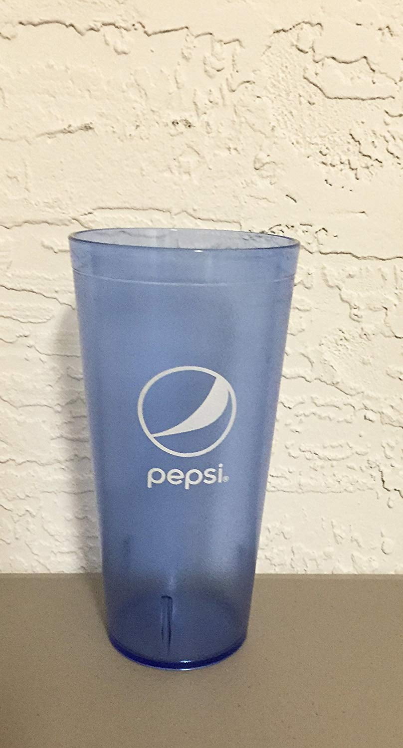 New (1) Pepsi Cola Restaurant Ice Blue Globe Plastic Tumblers Cups 24 ...