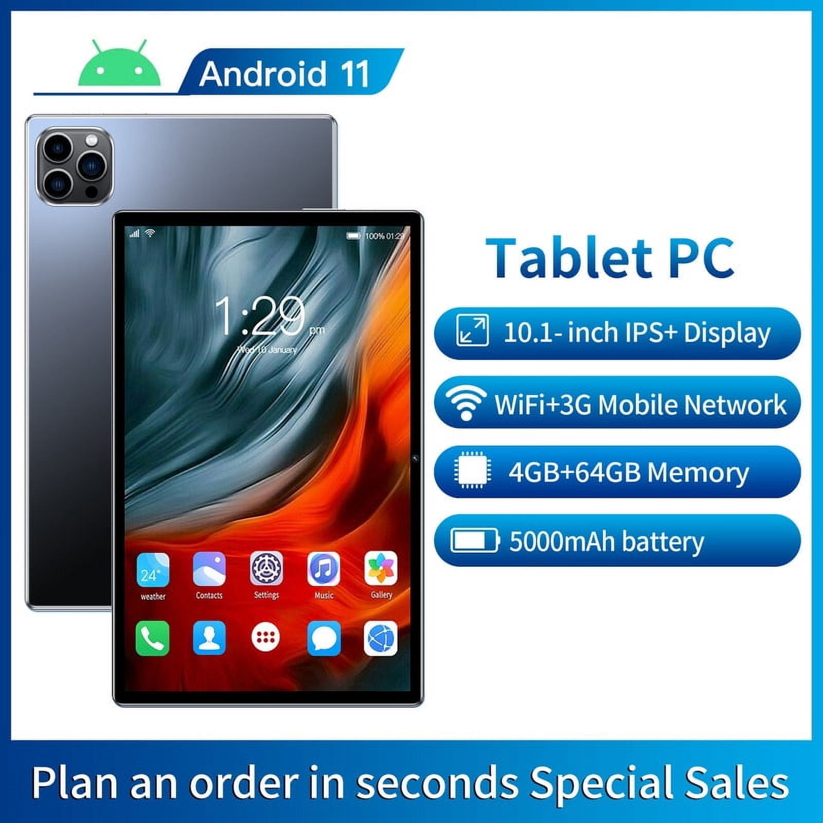 New 10.1 Inch Global Version P37 Tablets Octa Core Android Learning ...