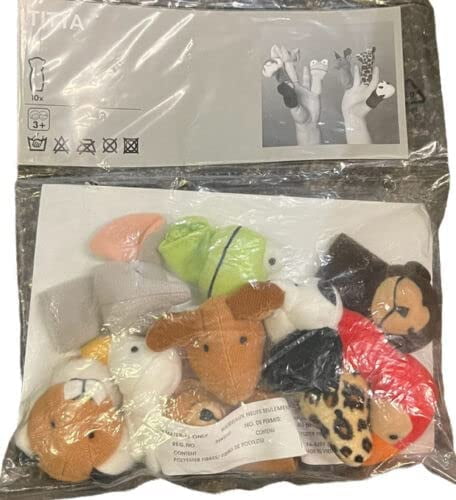 New 10 Pack of Titta Djur Assorted Animal Finger Puppets Rare ...