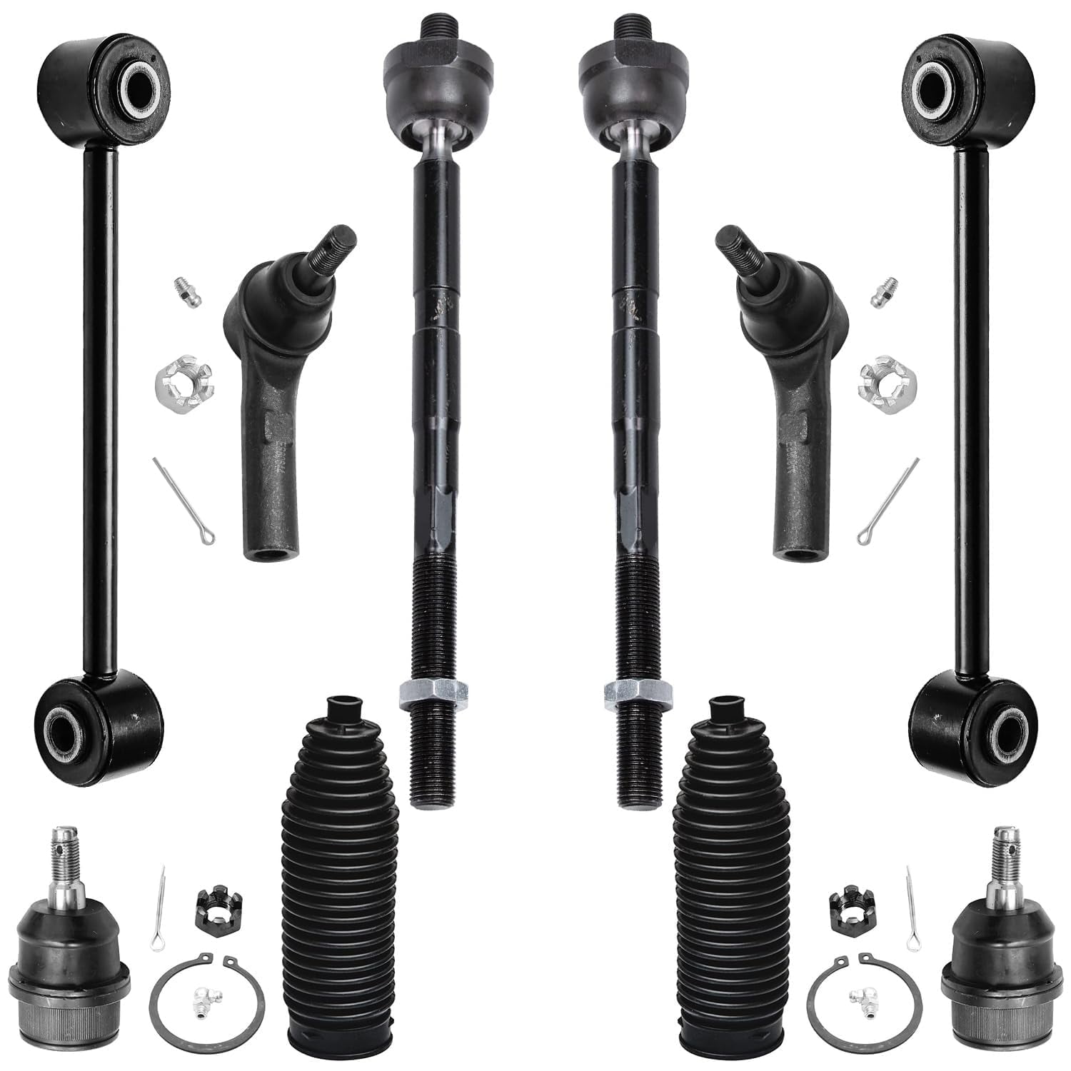 New 10-Piece Front Suspension Kit - (2) Front Lower Suspension Ball ...