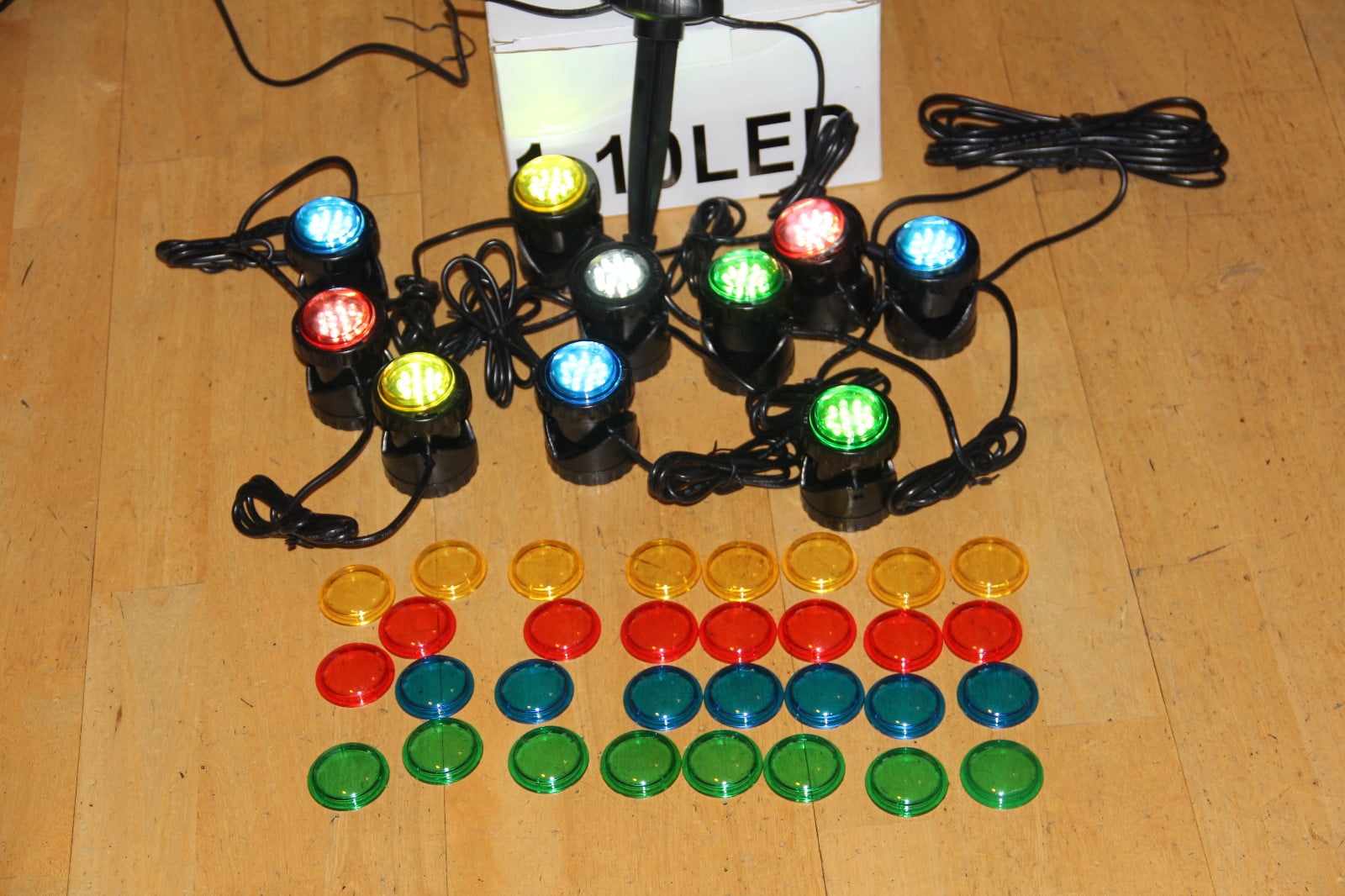 New 10 Pond Spot Lights Underwater Pool Fountain LED Lights w/ Auto on ...